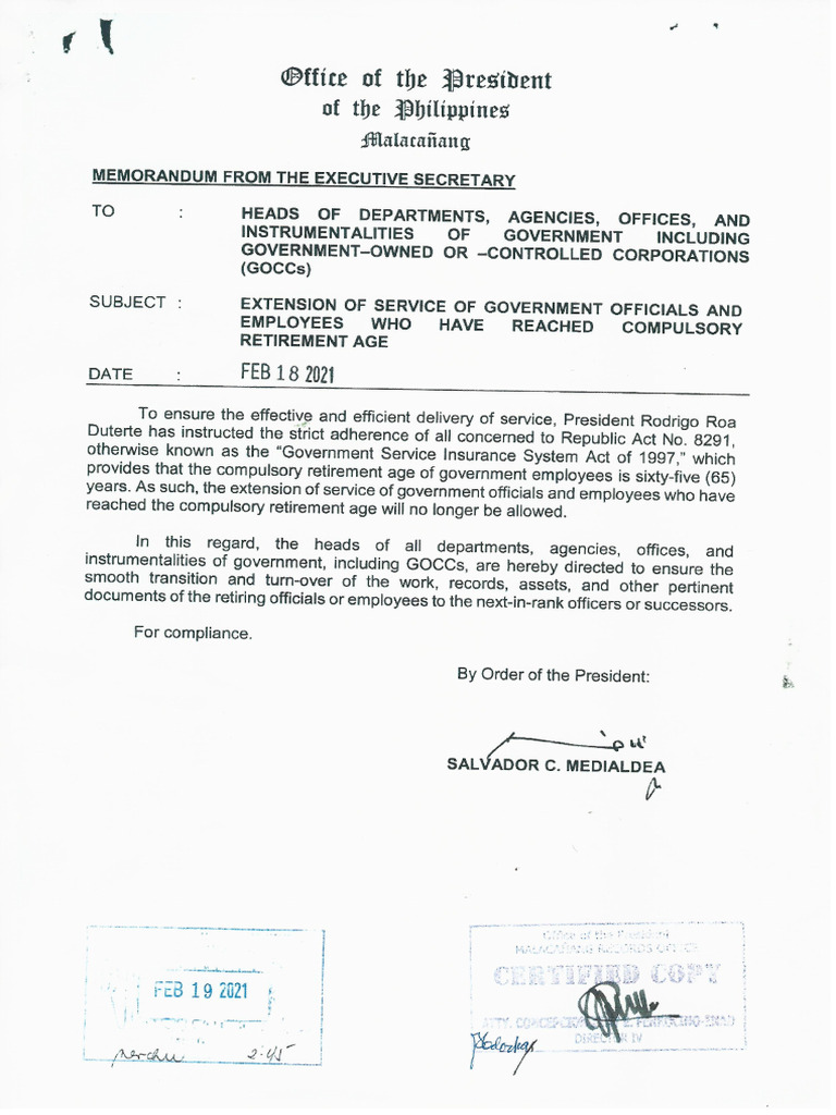 Memo Extenstion Service RIM24 Feb 2021 | PDF