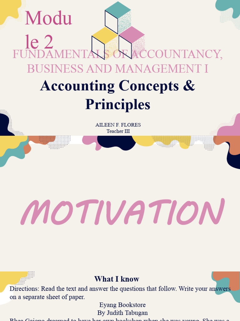 Module2 ACCOUNTING CONCEPTS PRINCIPLES | PDF | Service Industries ...