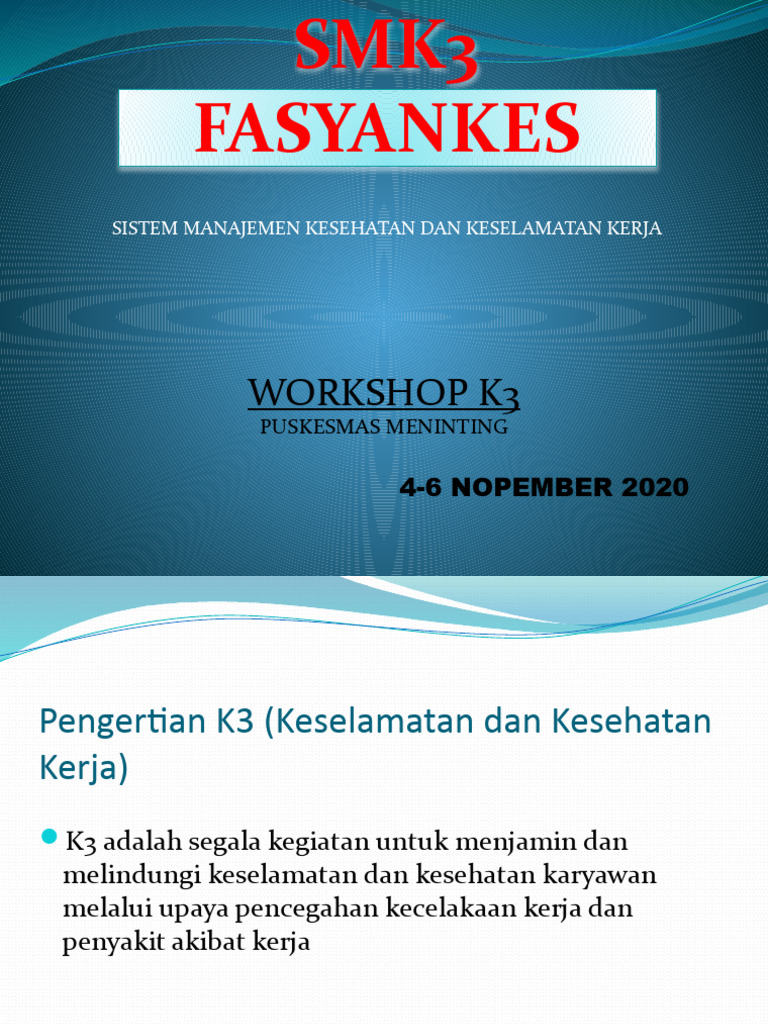 SMK3 Puskesmas | PDF