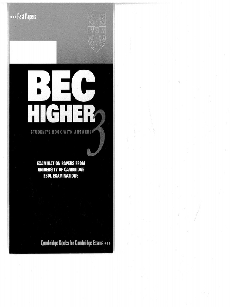 Cambridge BEC Higher 3 | PDF