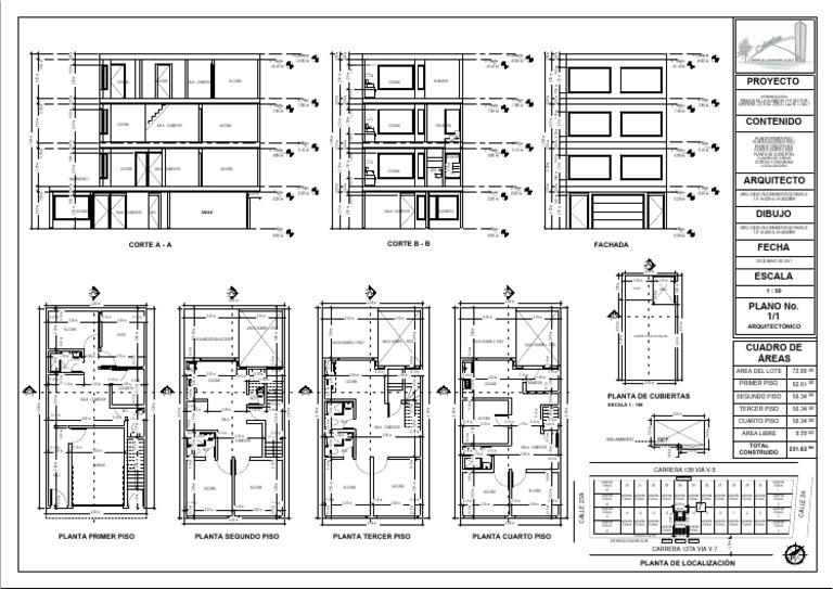 01.casa 4 Pisos para Curaduria | PDF