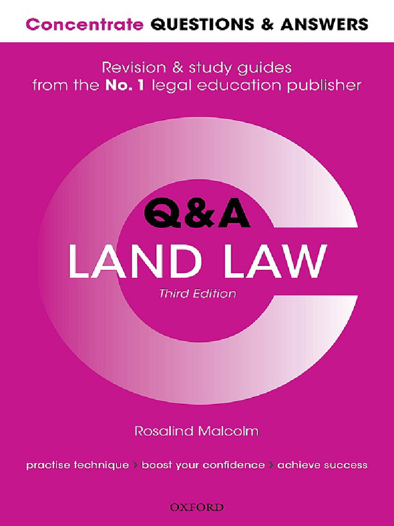 Land Law Q&A Guide by Rosalind Malcolm | PDF | Home & Garden | Science & Mathematics