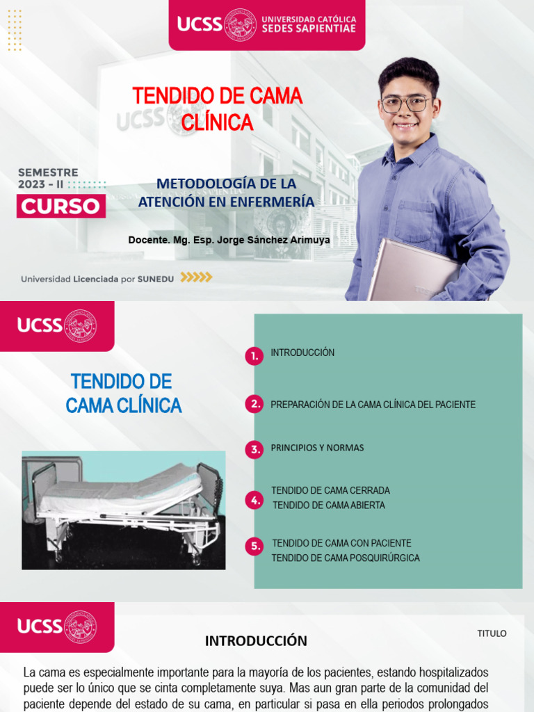 Tipos de Tendido de Cama en Enfermería | PDF | Cama | Almohada