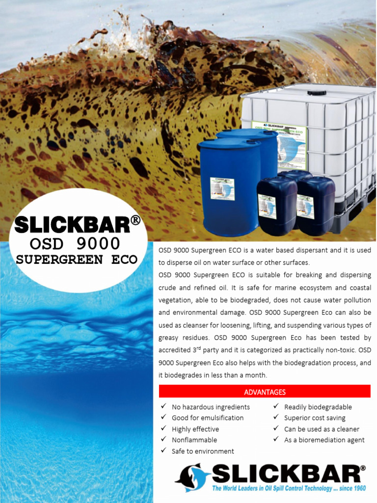 OSD 9000 Supergreen ECO Dispersant | PDF | Water | Ecology