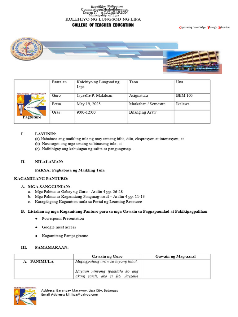 Jayzelle Final Demo in Fil | PDF