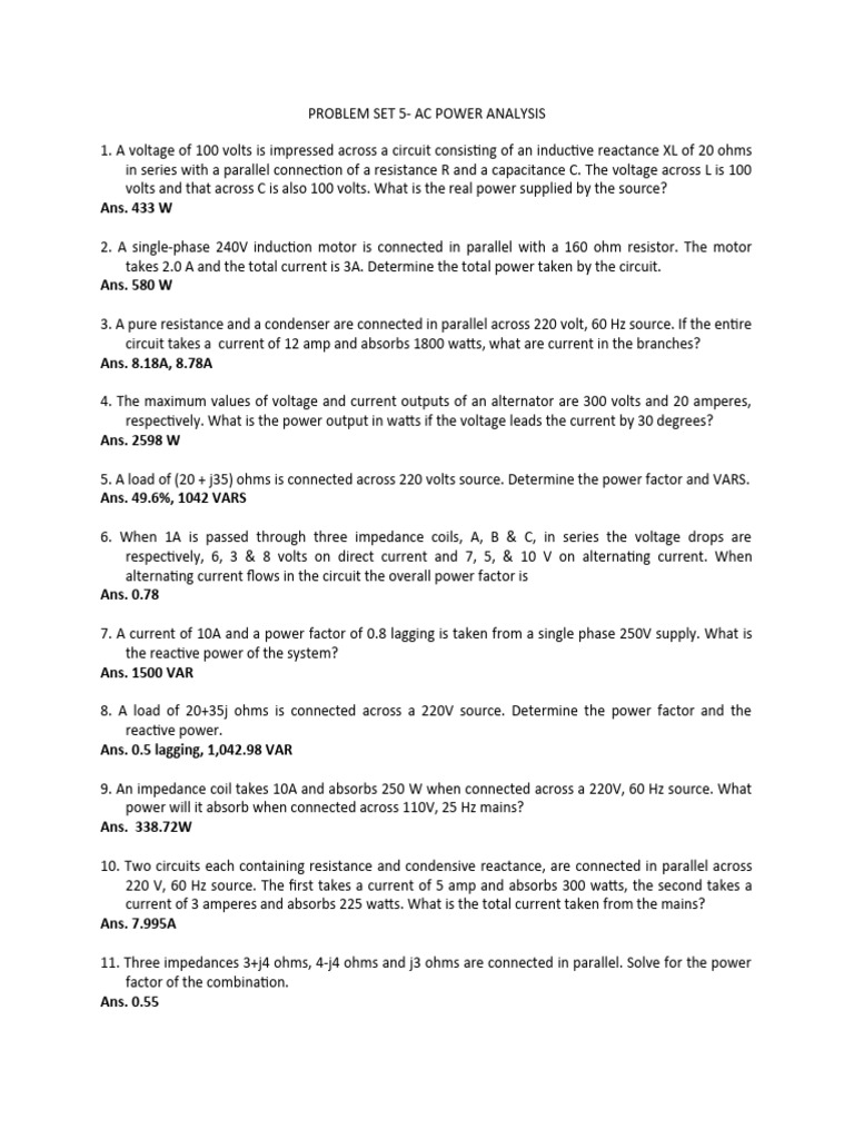 Prob. Set 5 | PDF | Teaching Methods & Materials | Technology & Engineering