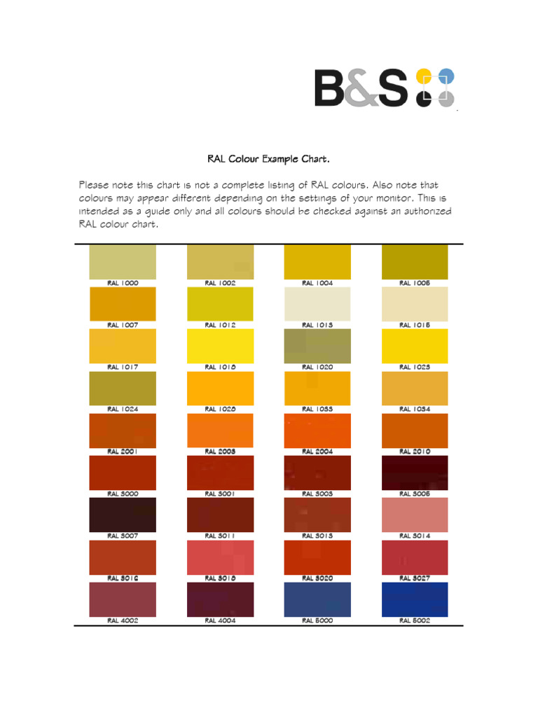 Colour Chart-1 | PDF