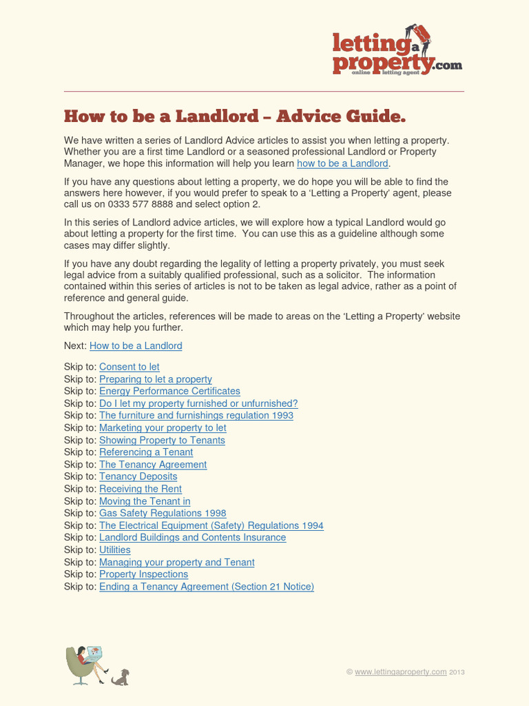 Landlord Advice Guide for Beginners | PDF | Leasehold Estate | Landlord
