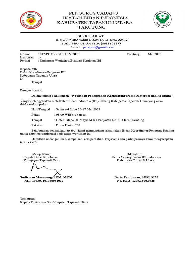 undangan workshop | PDF