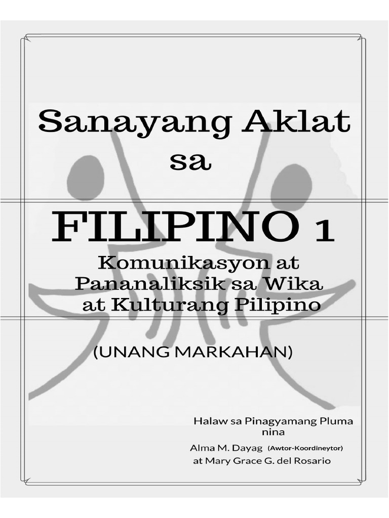 Sanayang Aklat Sa Filipino 1 Unang Markahan | PDF