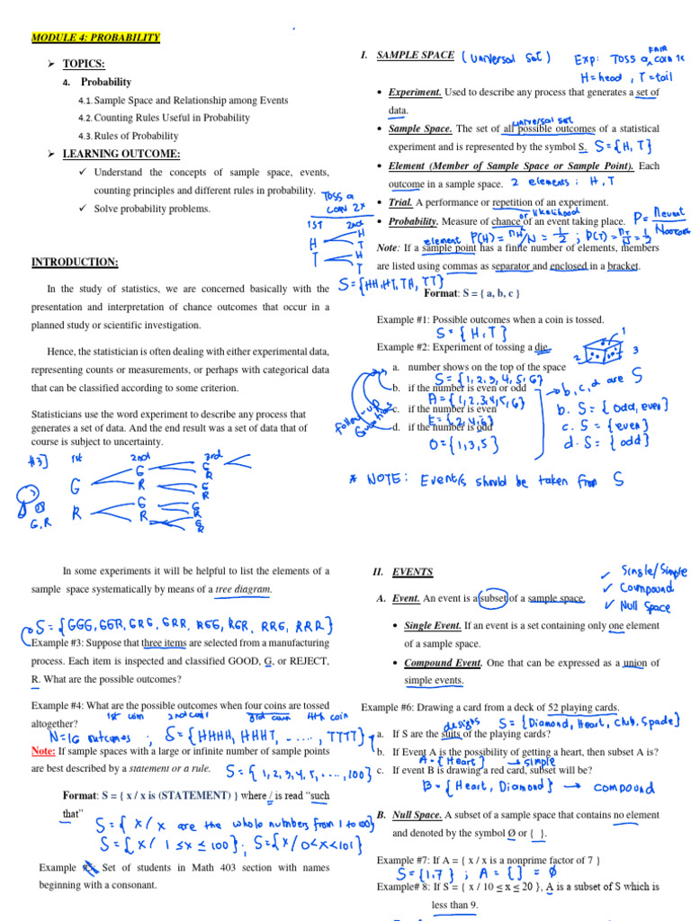 IE401 Lecture-4 Probability IE2012 | PDF | Statistics | Sampling (Statistics)