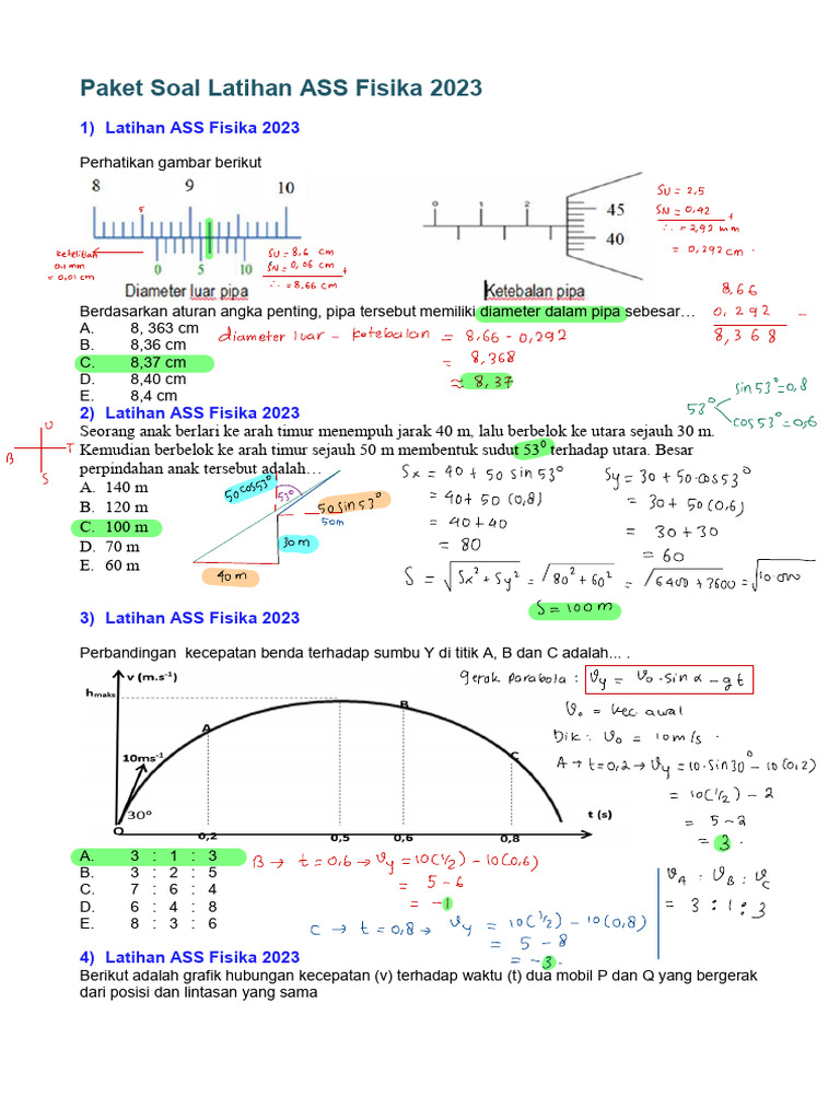 Paket Soal Latihan Fisika 2023 | PDF