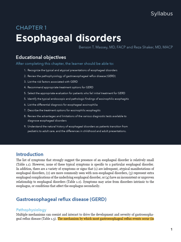 2019 AGA DDSEP 9 Chapter 1 1557871635169 | PDF | Gastroesophageal ...