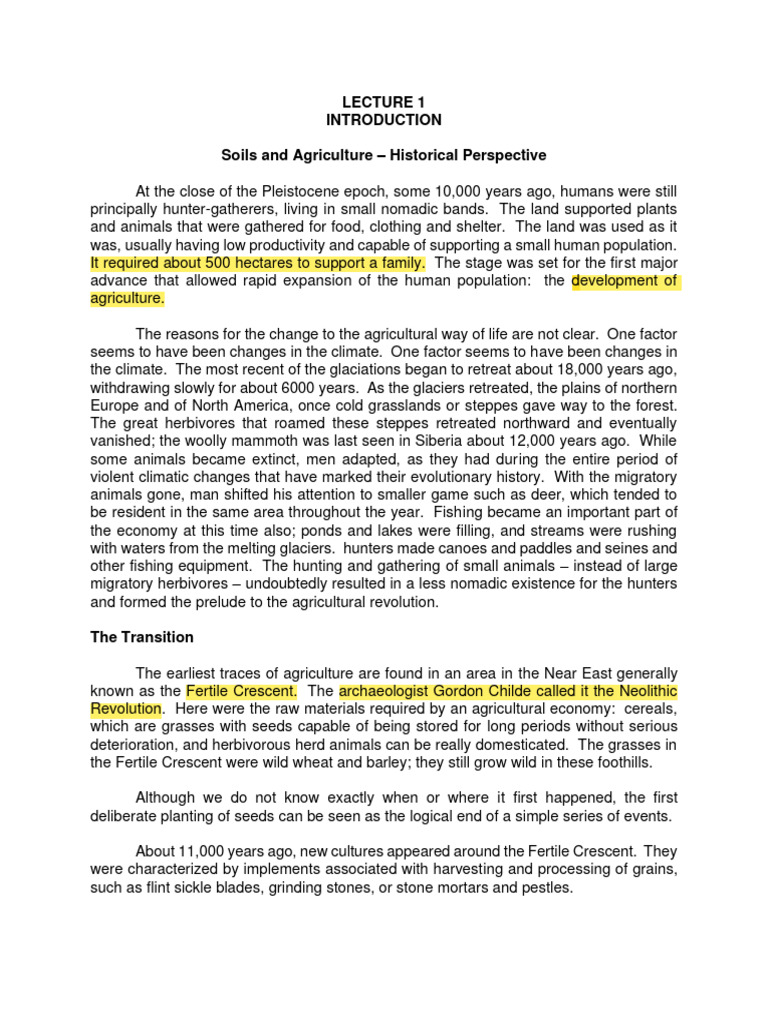 Lecture 1 - Introduction To Soil Science - MANUAL | PDF | Agriculture ...