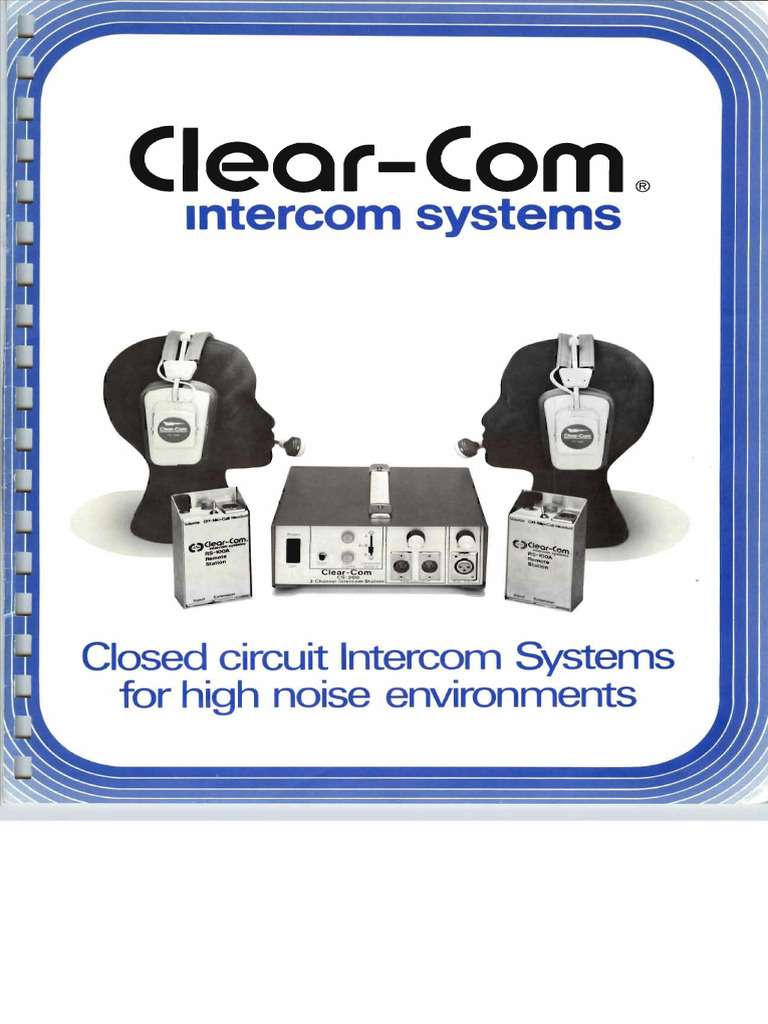 Clear-Com Intercom Systems (Brochure) | PDF