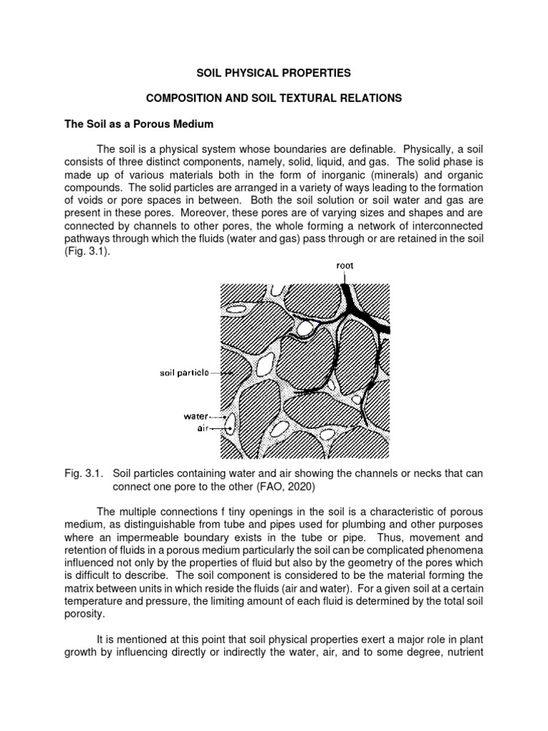 Soil Physical Properties Overview | PDF | Porosity | Soil