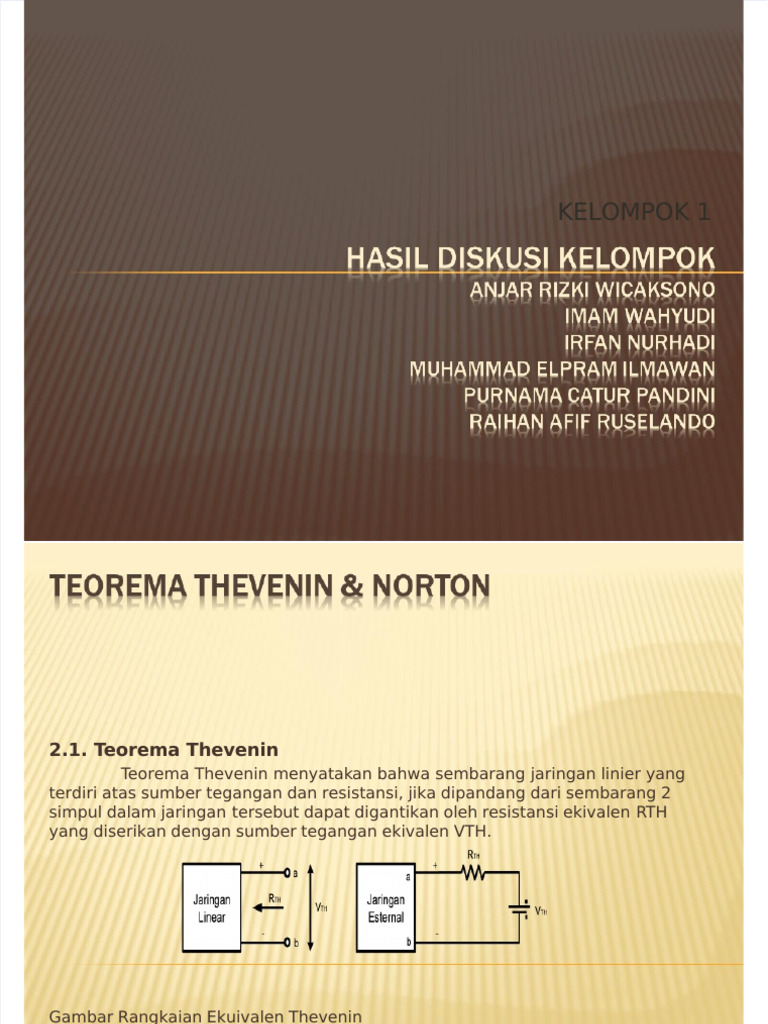 Dokumen - Tips PPT Teorema Thevenin Norton Superposisi Dan Delta y | PDF