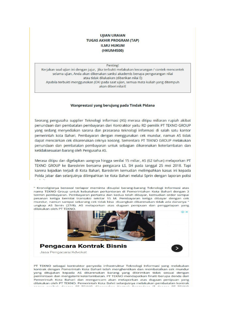 Contoh Soal Tap | PDF