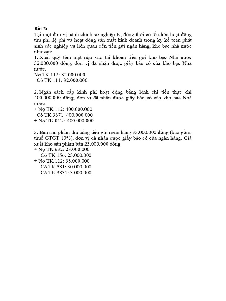 Bài 2 (1, 2,3) | PDF