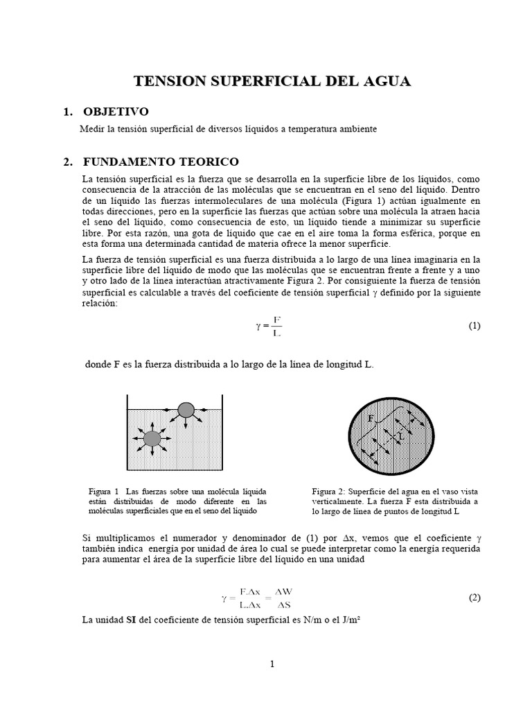 C04 - Tension Superficial | PDF