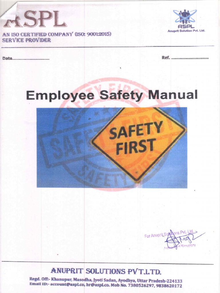 Employee Safety Manual | PDF
