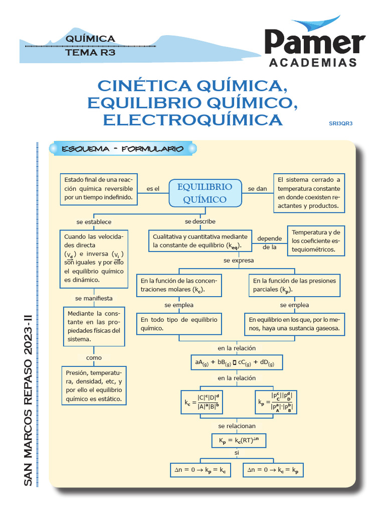 C - Química - R3 - Cinética Química, Equilibrio Químico, Electroquímica | PDF | Equilibrio ...