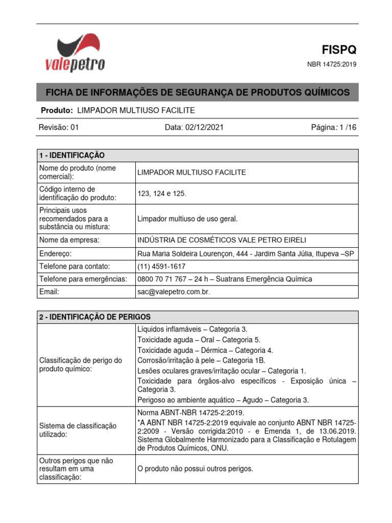 Fispq MultiusoSuprema | PDF | Queimadura | Química