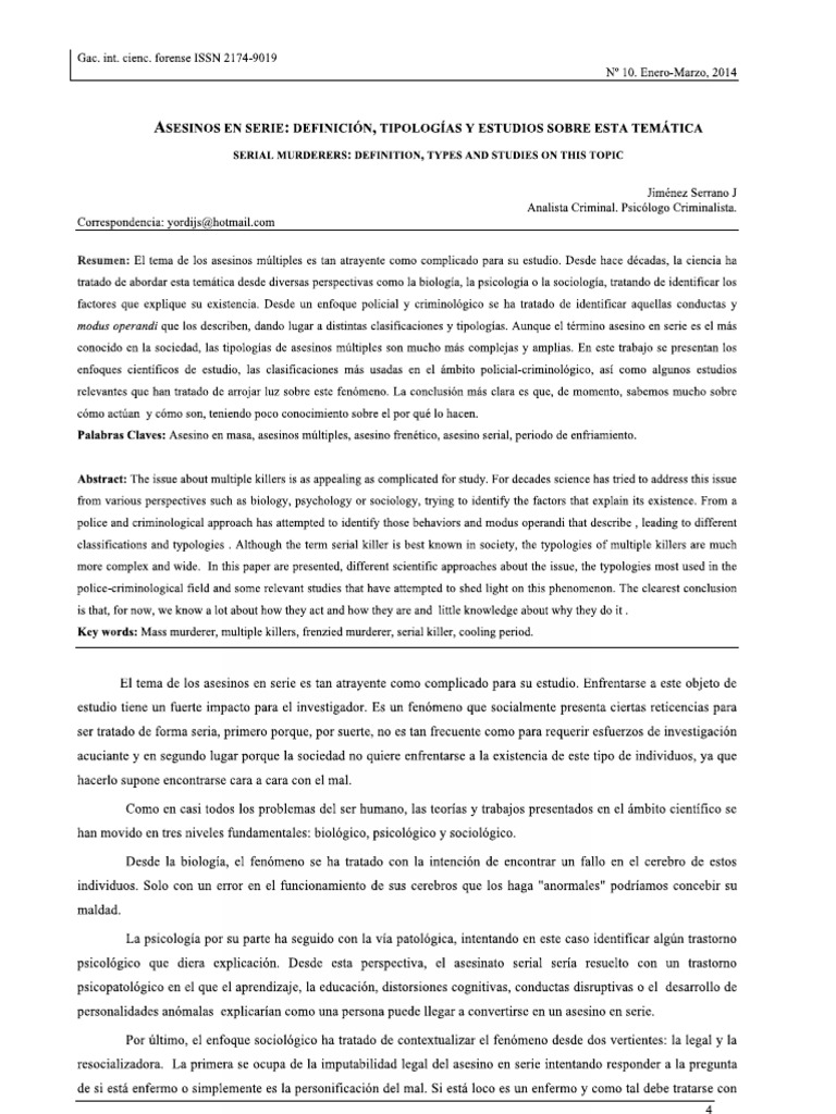 Asesinos Seriales JIMENEZ | PDF