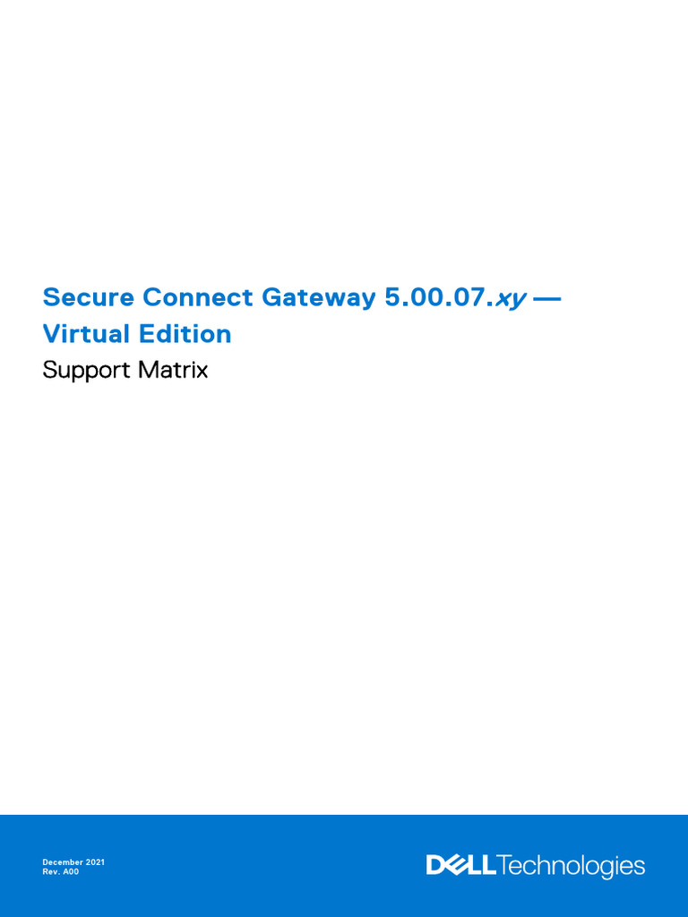 SCG Support Matrix 5.00.07 | PDF | Transport Layer Security | Gateway ...