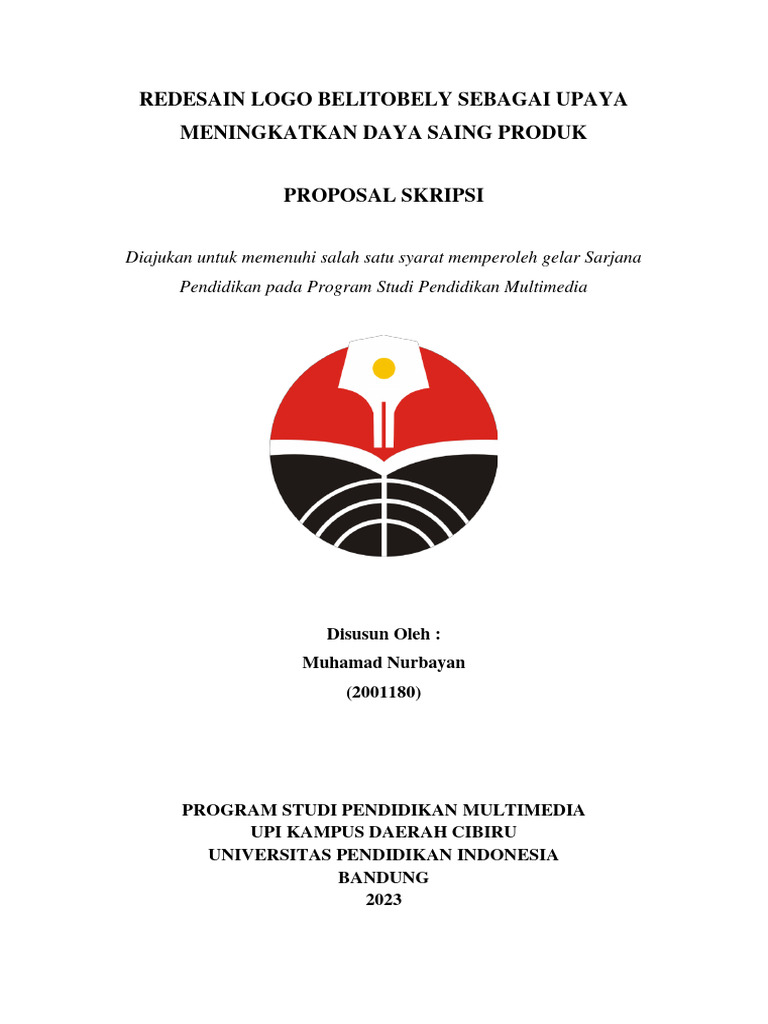 PROPOSAL UPI REDESAIN LOGO BELITOBELY SEBAGAI UPAYA MENINGKATKAN DAYA ...
