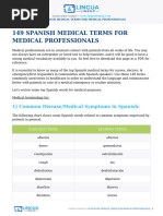 Medical Spanish Guide for Nurses | PDF
