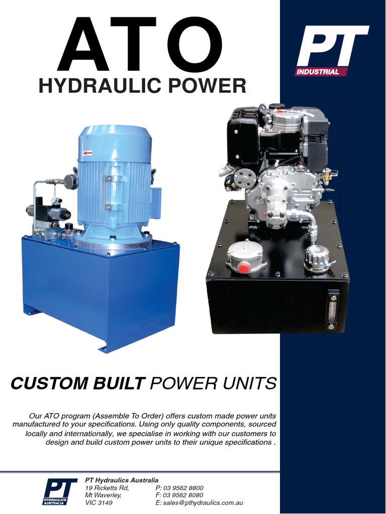Custom Hydraulic Power Units ATO | PDF | Technology & Engineering