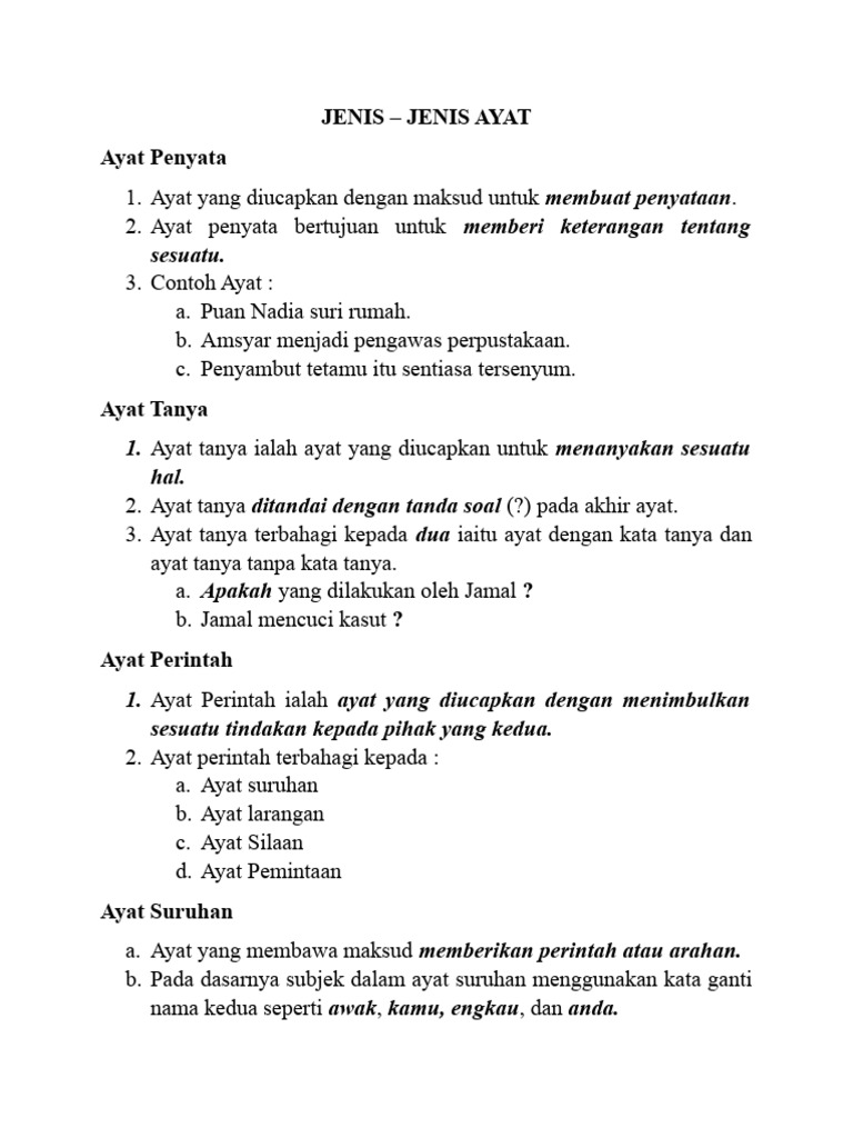 Jenis Ayat | PDF