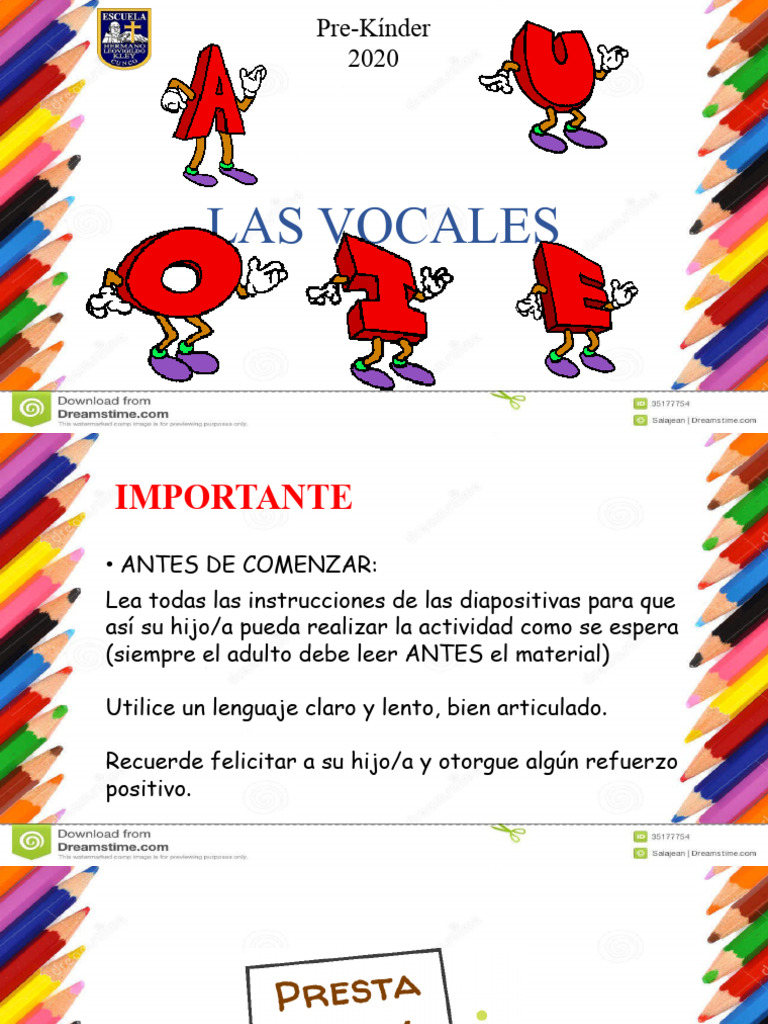Las Vocales y Sonido Inicial | PDF | Estudios de idiomas extranjeros ...