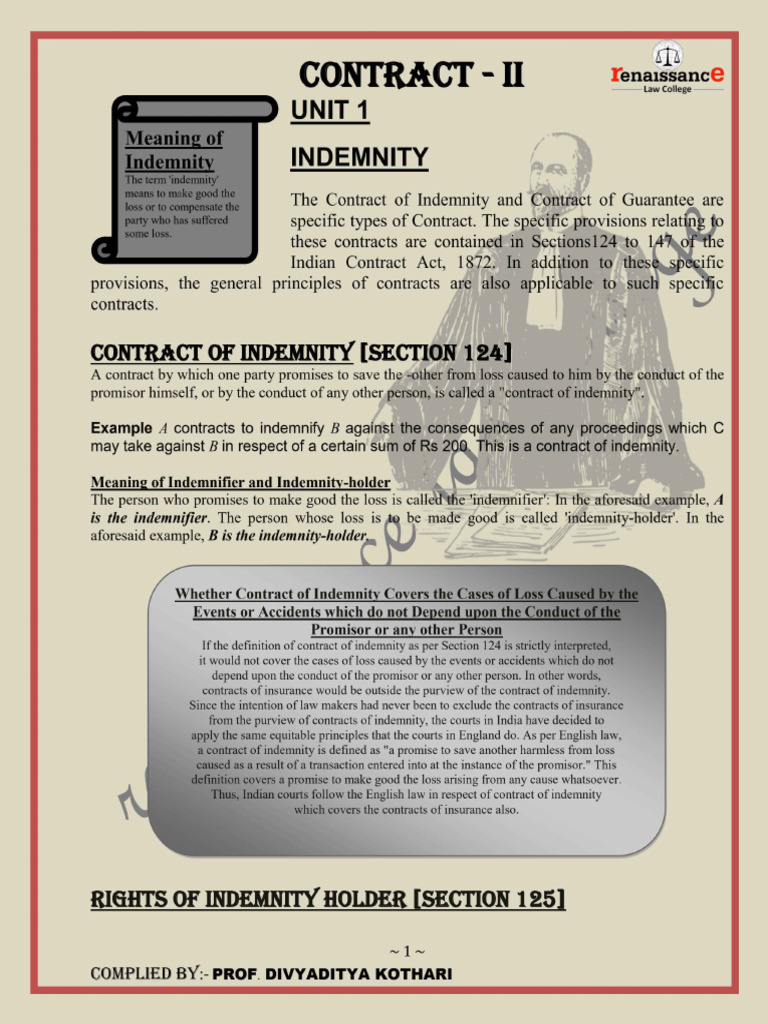 CONTRACT Notes | PDF