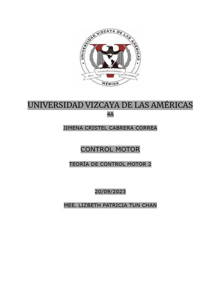 Teoría de Control Motor | PDF