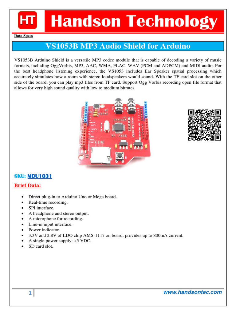 VS1053B Shield | PDF | Computers