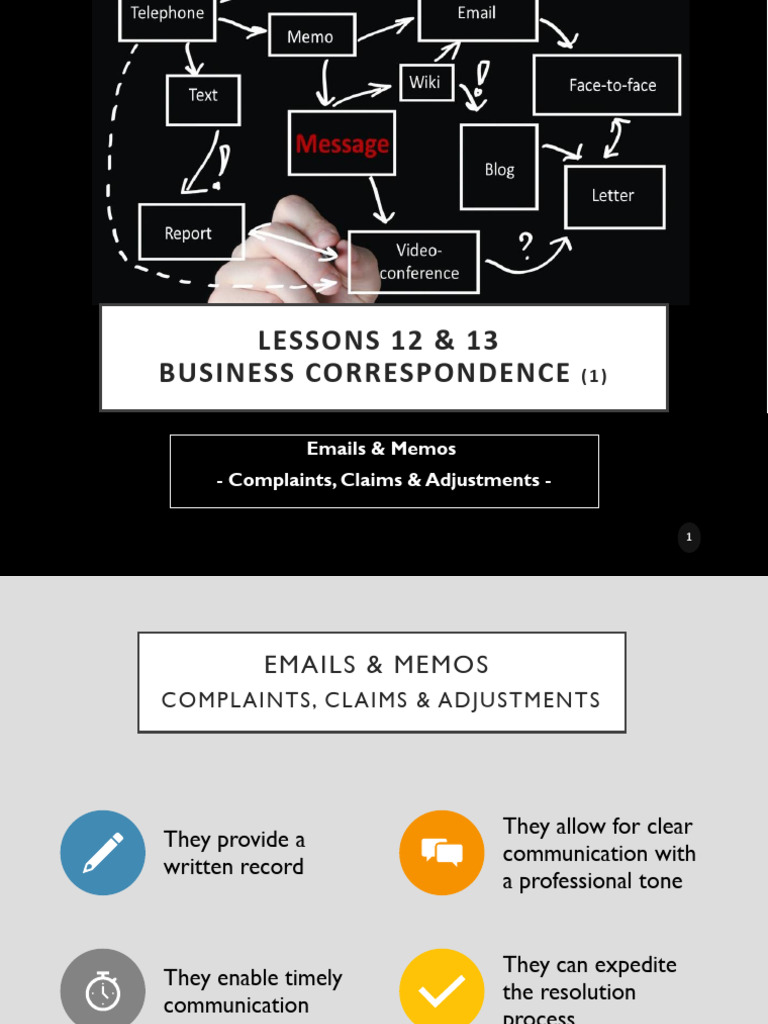 Lessons 12 & 13 - Business Correspondence 1 Version 4 | PDF ...