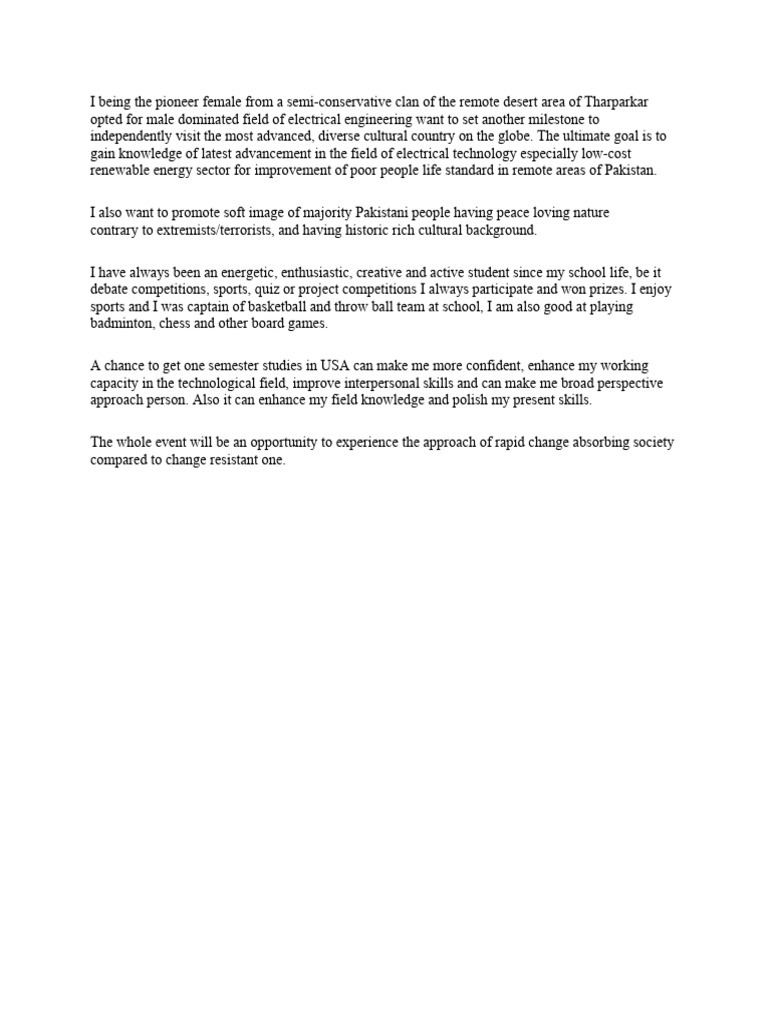 Ugrade Personal Statement Sample | PDF