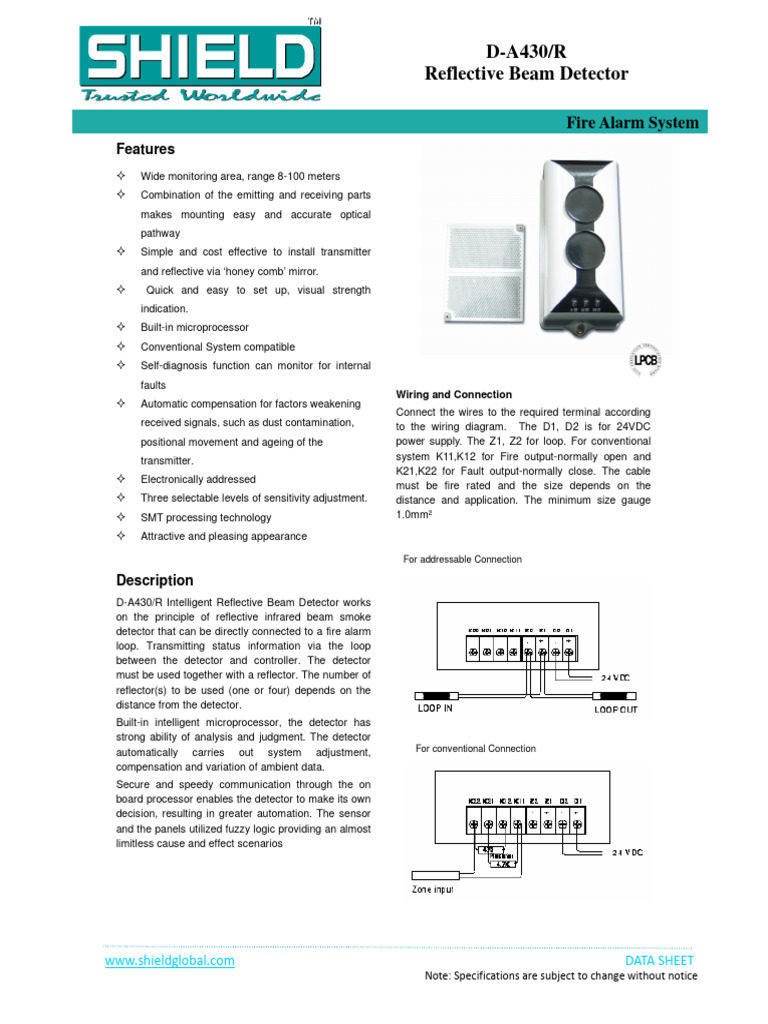 Intelligent Reflective Beam Detector D A430 R | PDF | Sensor ...