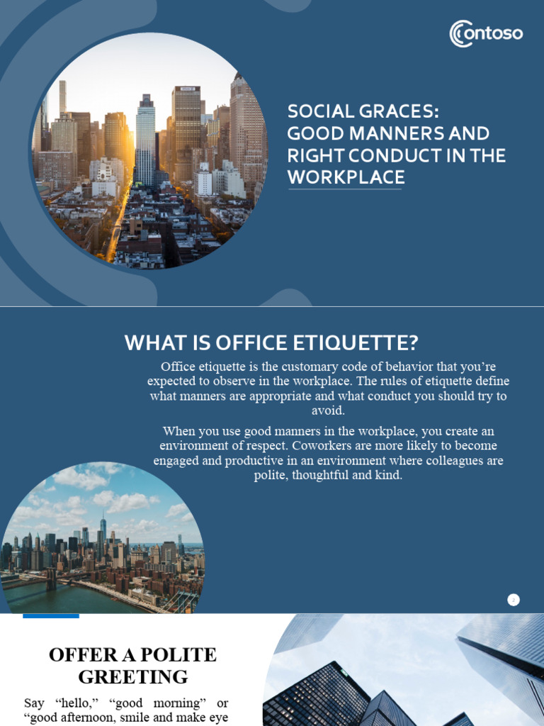 Office Etiquette: Essential Workplace Manners | PDF | Conversation ...