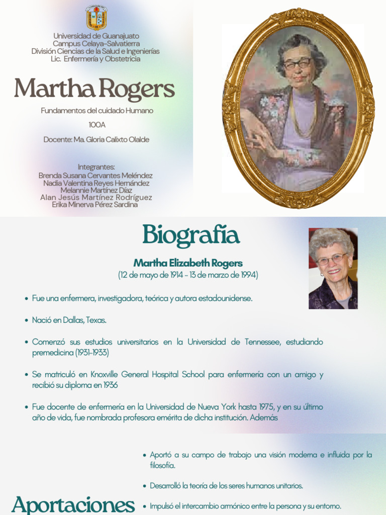 Teoría de Enfermería de Martha Rogers | PDF