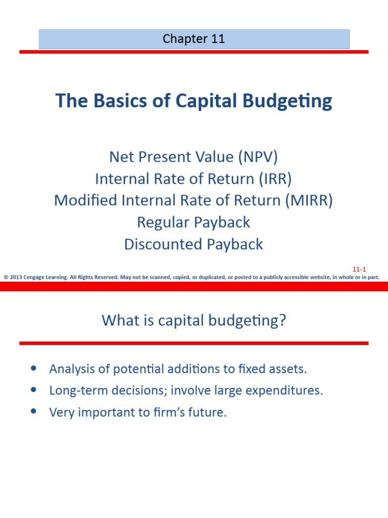 Chapter 4 | Download Free PDF | Net Present Value | Capital Budgeting