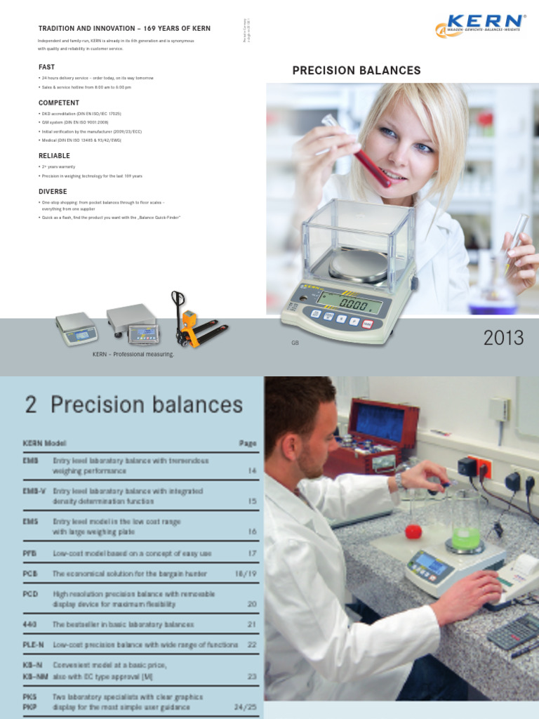 KERN Precision Balances | PDF