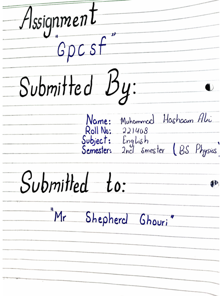 Muhammed Hashaam Ali - Pre Writing Technique | PDF