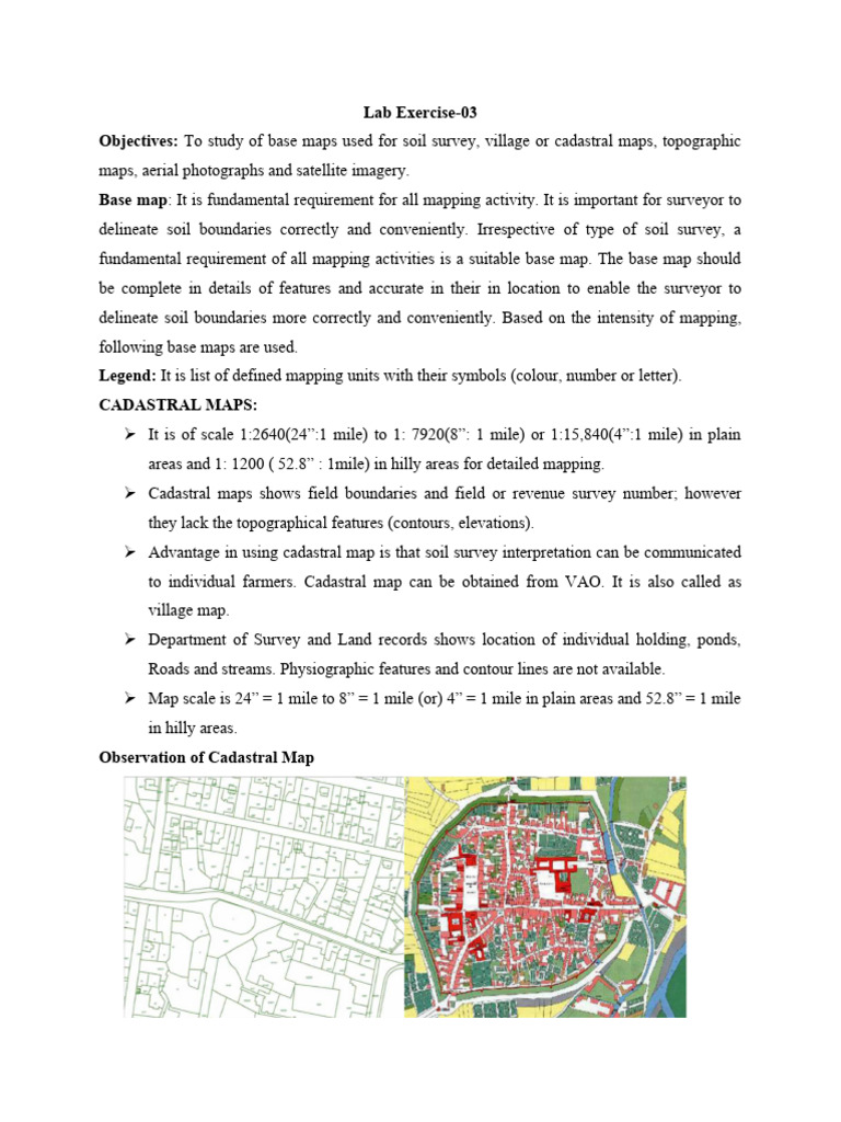 Soil Survey Lab Exercise - 03 | PDF | Topography | Satellite Imagery