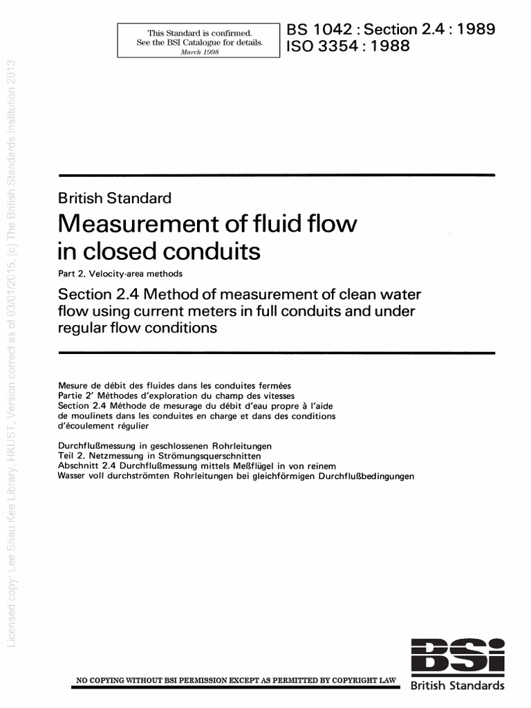BS 1042 2 4 1989, Measurement of | PDF