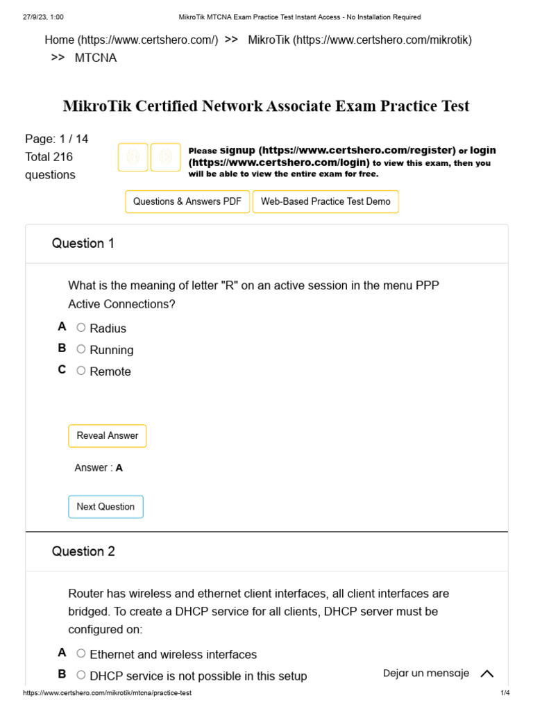 Perguntas y Respuestas Basico 1 | PDF | Radius | Port (Computer Networking)