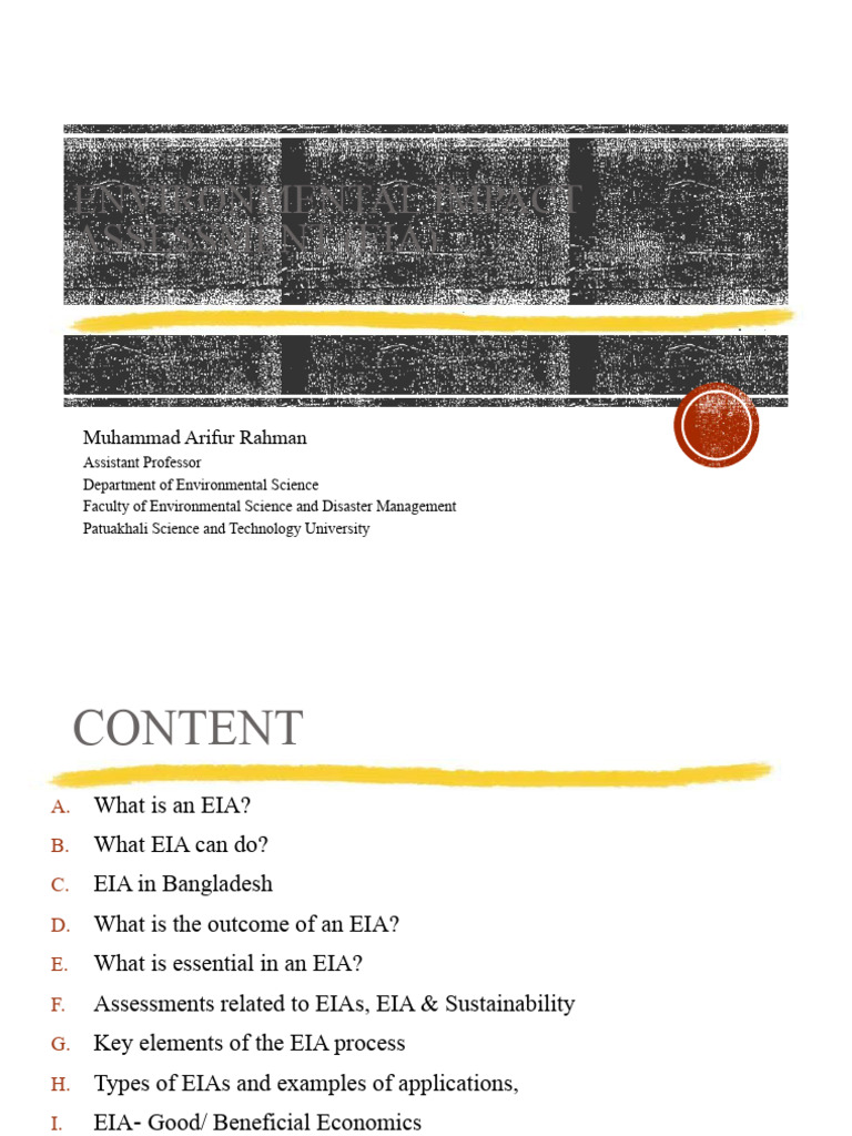 Environmental Impact Assessment Eia Pdf Environmental Impact