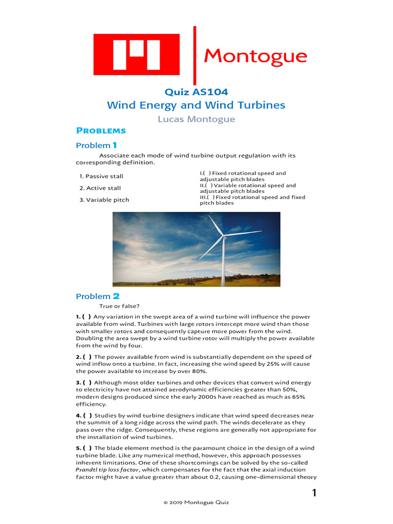 Wind Turbine Efficiency and Challenges | PDF | Wind Turbine | Turbine